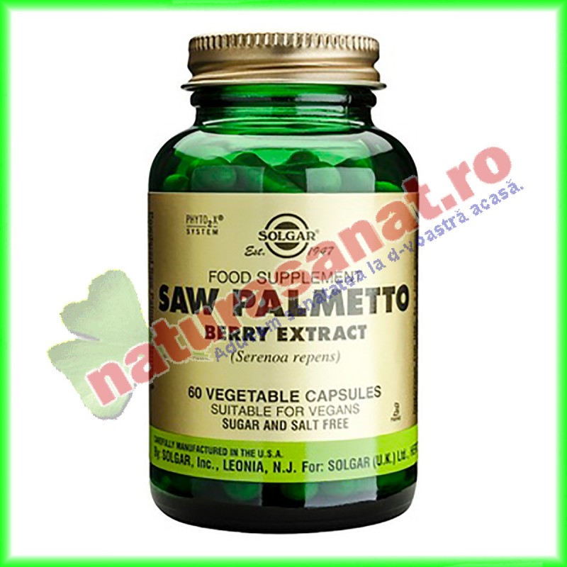 Saw Palmeto Berry Extract (Extract din Fructe de Palmier Pitic) 60 ...