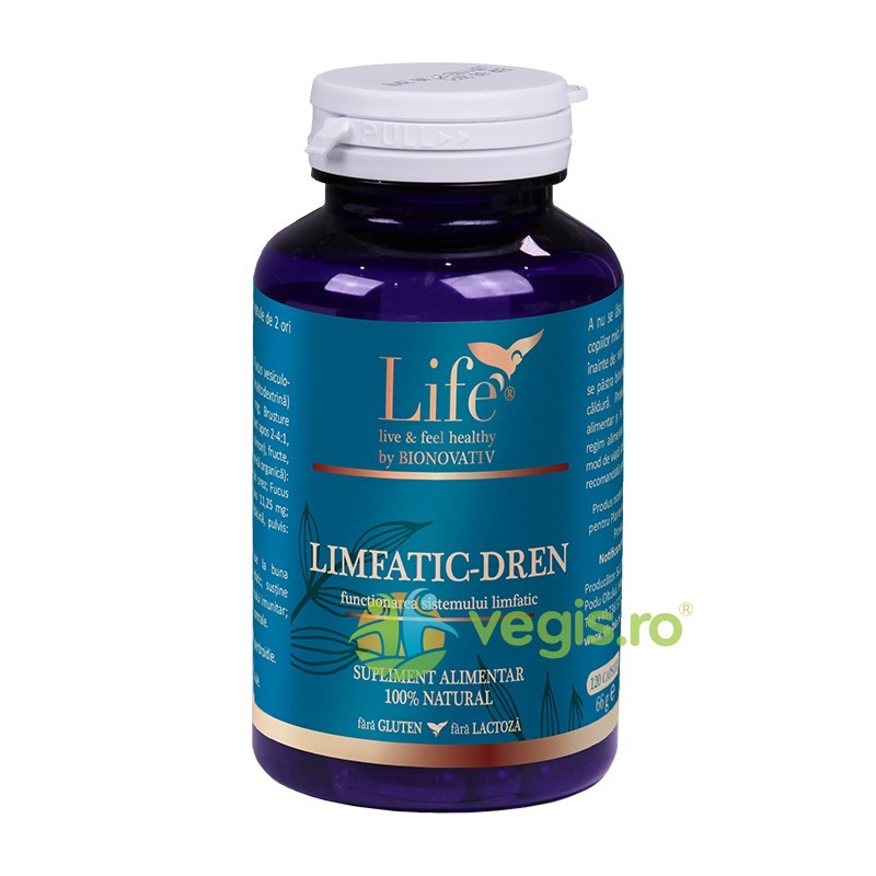 Limfatic Dren 120 capsule - Bionovativ - Life - www.naturasanat.ro