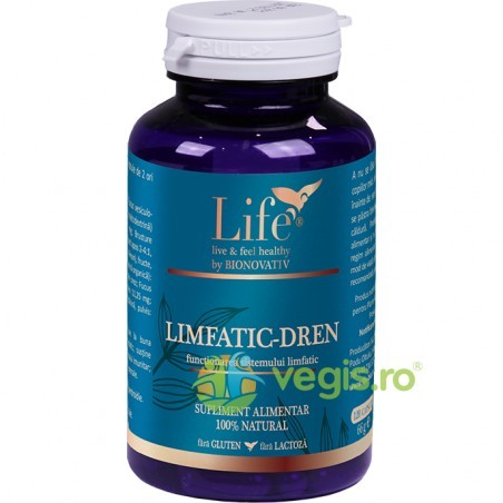 Limfatic Dren 120 capsule - Bionovativ - Life - www.naturasanat.ro