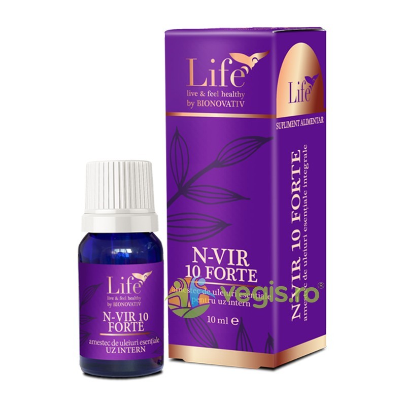 N-VIR 10 Forte Amestec de Uleiuri Esentiale pentru Uz Intern 10 ml - Bionovativ - Life - www ...