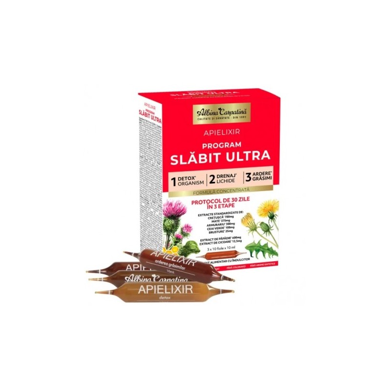ApiElixir Program Slabit Ultra, 3 x 10 fiole a 10 ml, Apicola - Health ...
