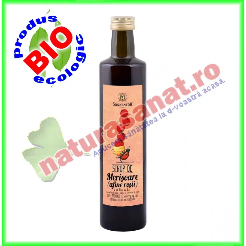 Sirop Bio Eco Merisoare (Afine Rosii) (fara zahar) 500 ml - Sonnentor ...